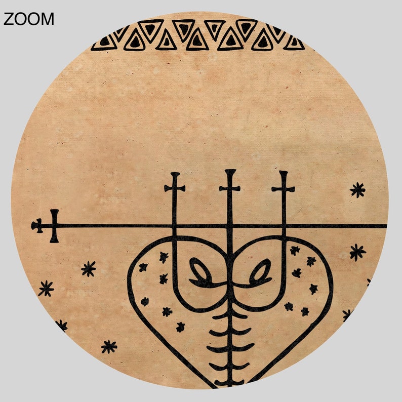 Bronze Collectible Clocks Voodoo Veve Symbols Necklace • Magick Sigil ...