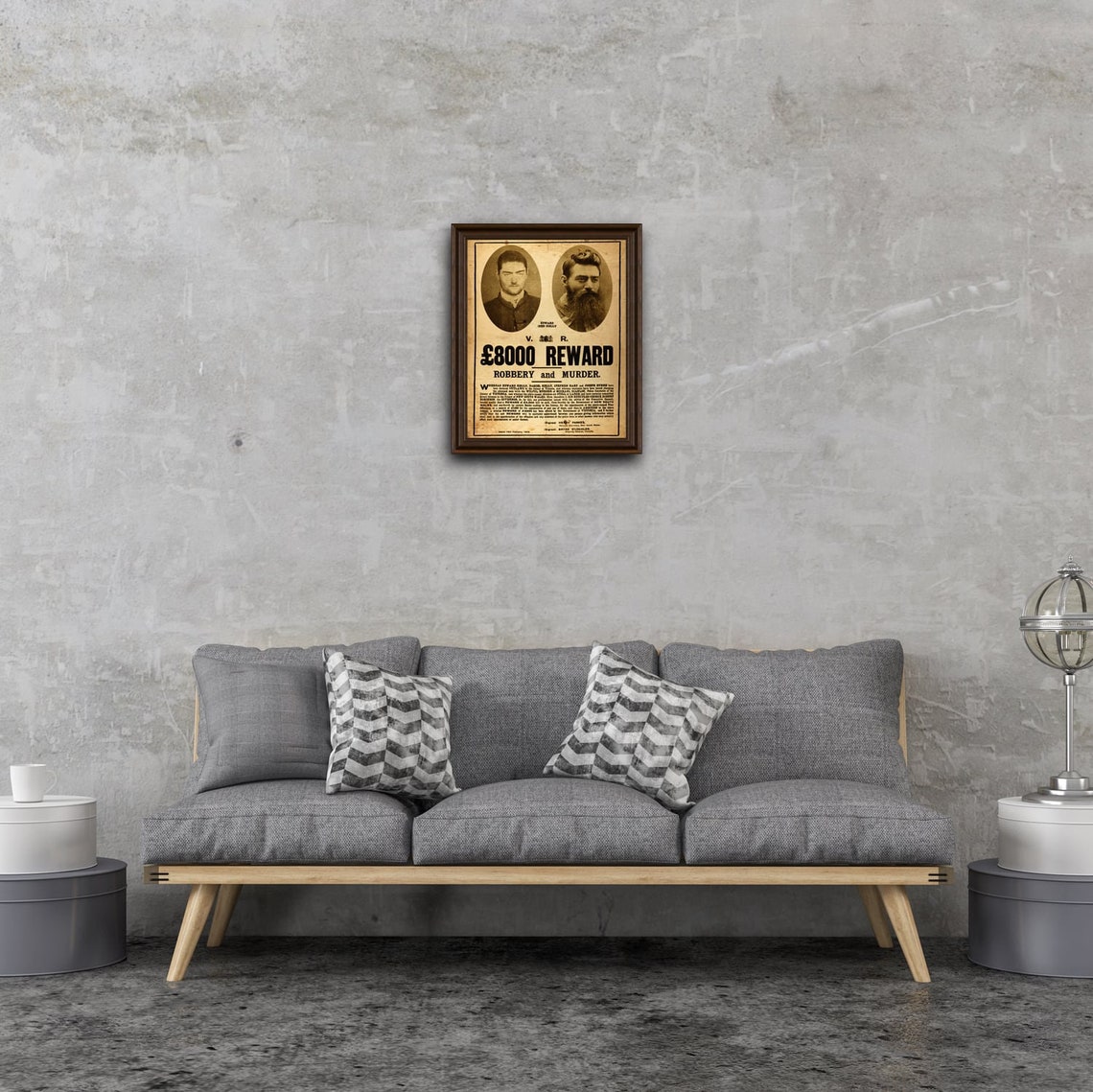 Ned Kelly Wanted Poster: Australian Bushranger Reward Print (digital ...