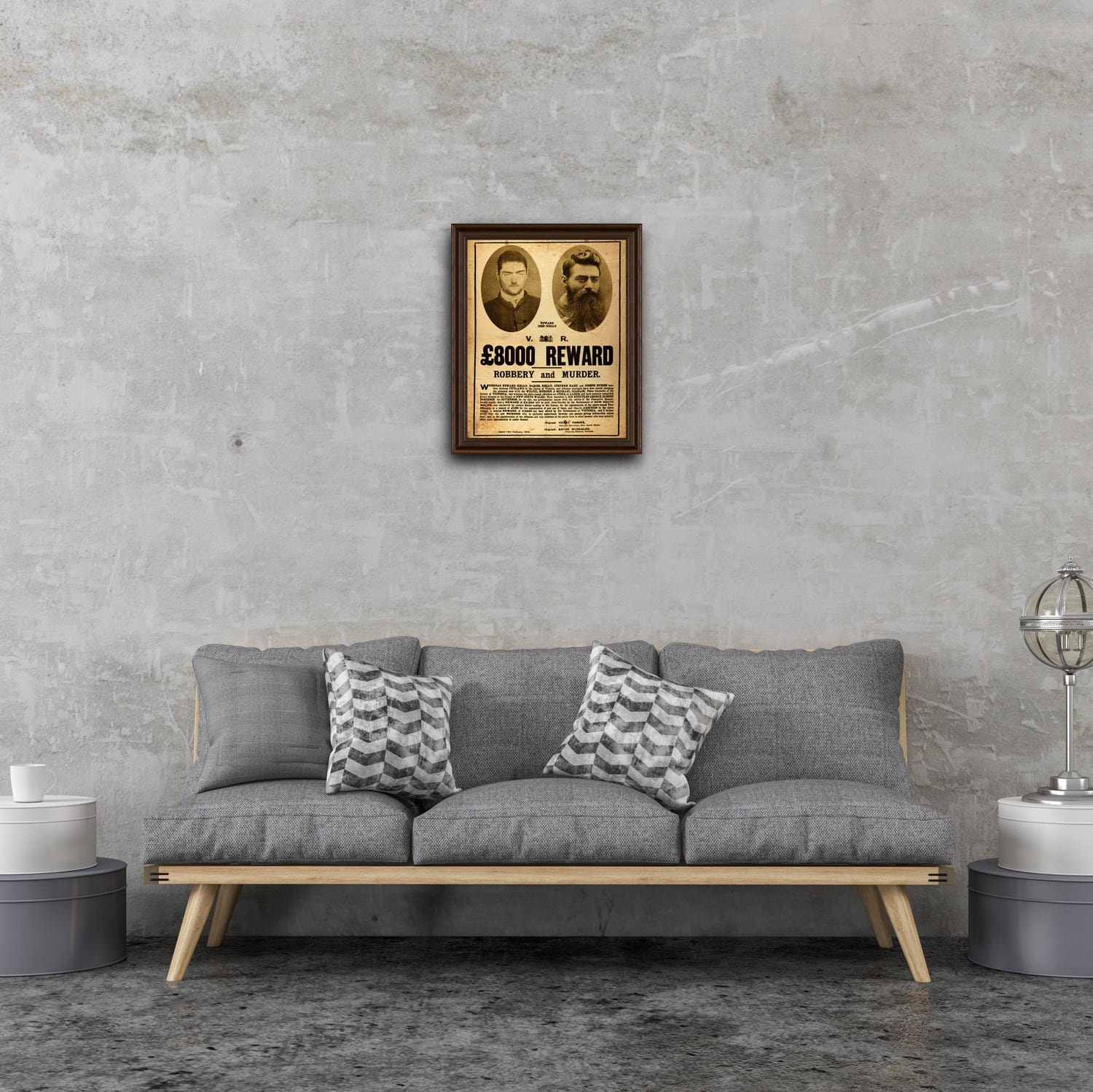 Ned Kelly Wanted Poster: Australian Bushranger Reward Print (digital ...