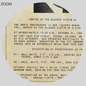 Joseph Bonanno Wanted Poster, Crime Leader, Mafia Boss, Joe Bananas ...