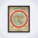 New Standard World Map, Flat Earth Gleason’s Map, Vintage Alternative ...
