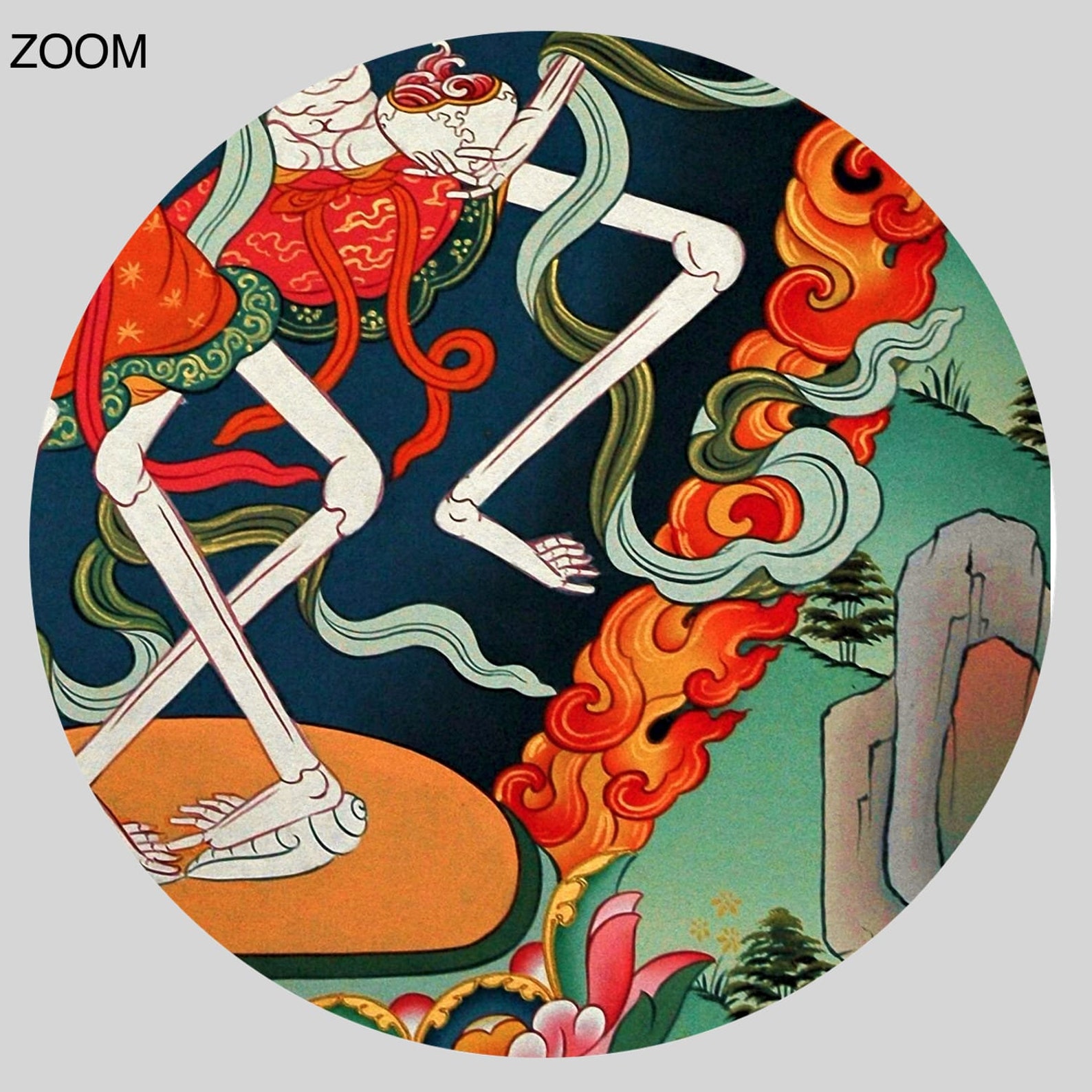 Citipati Dancing Skeletons Tibetan deity art print | Etsy