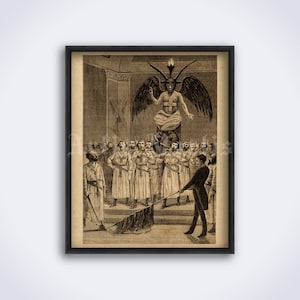 Baphomet Masonic Ritual Print: Antique Occult Art (digital Download) - Etsy