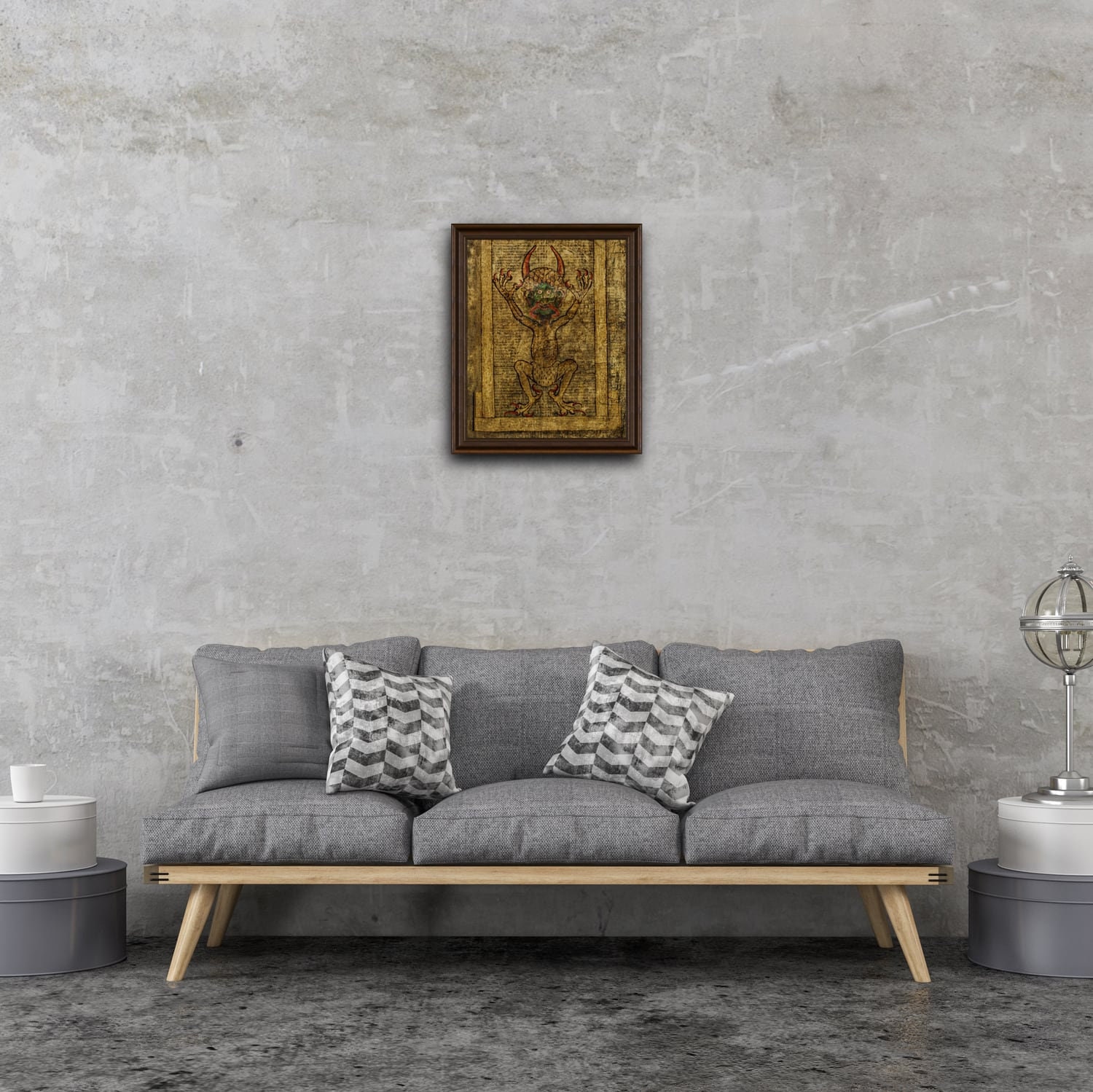 Devil's Bible Codex Gigas Satan Portrait Demon Devil - Etsy