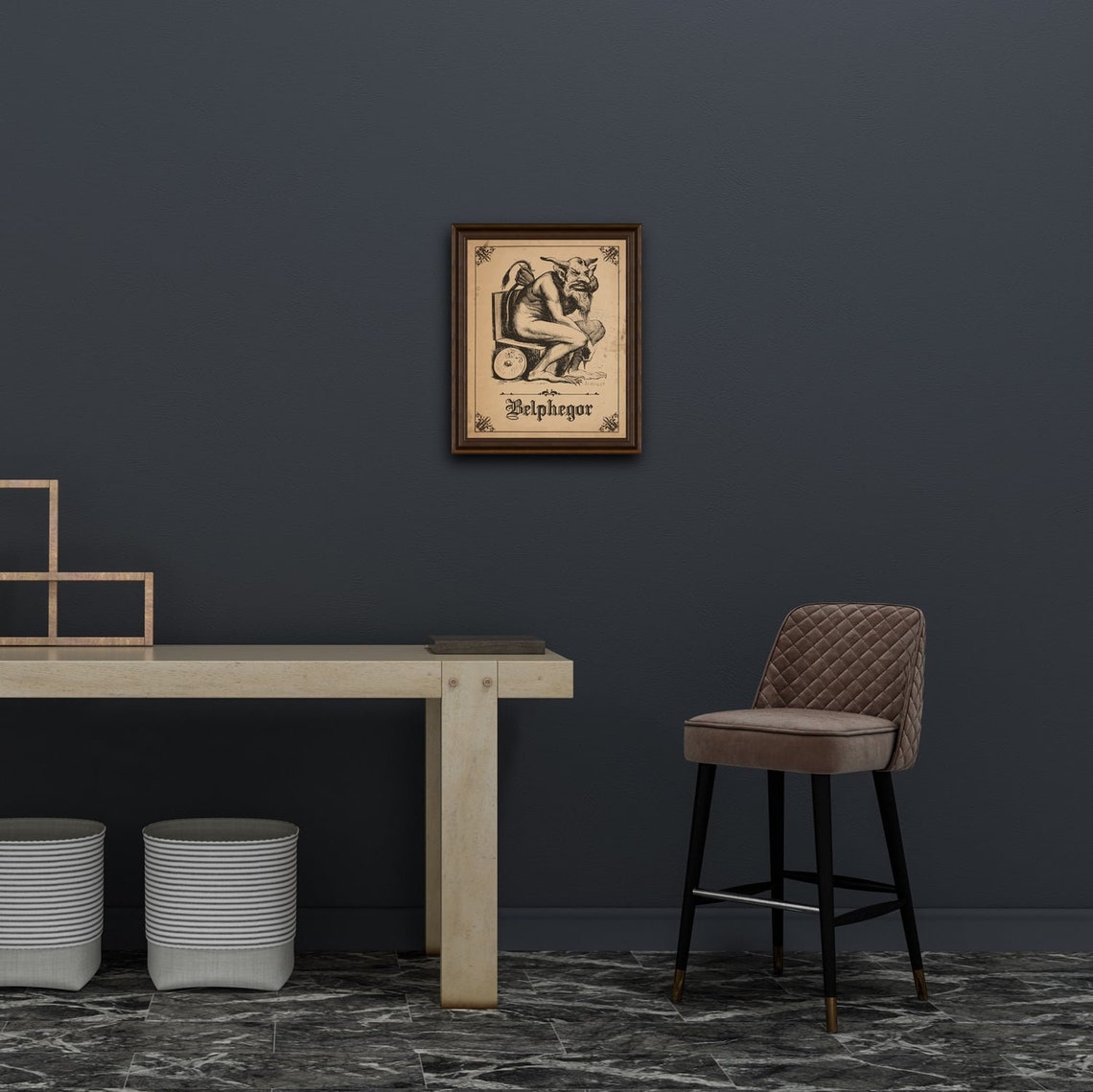 Belphegor Demon – Infernal Dictionary Art, Demonology Print, Devil ...