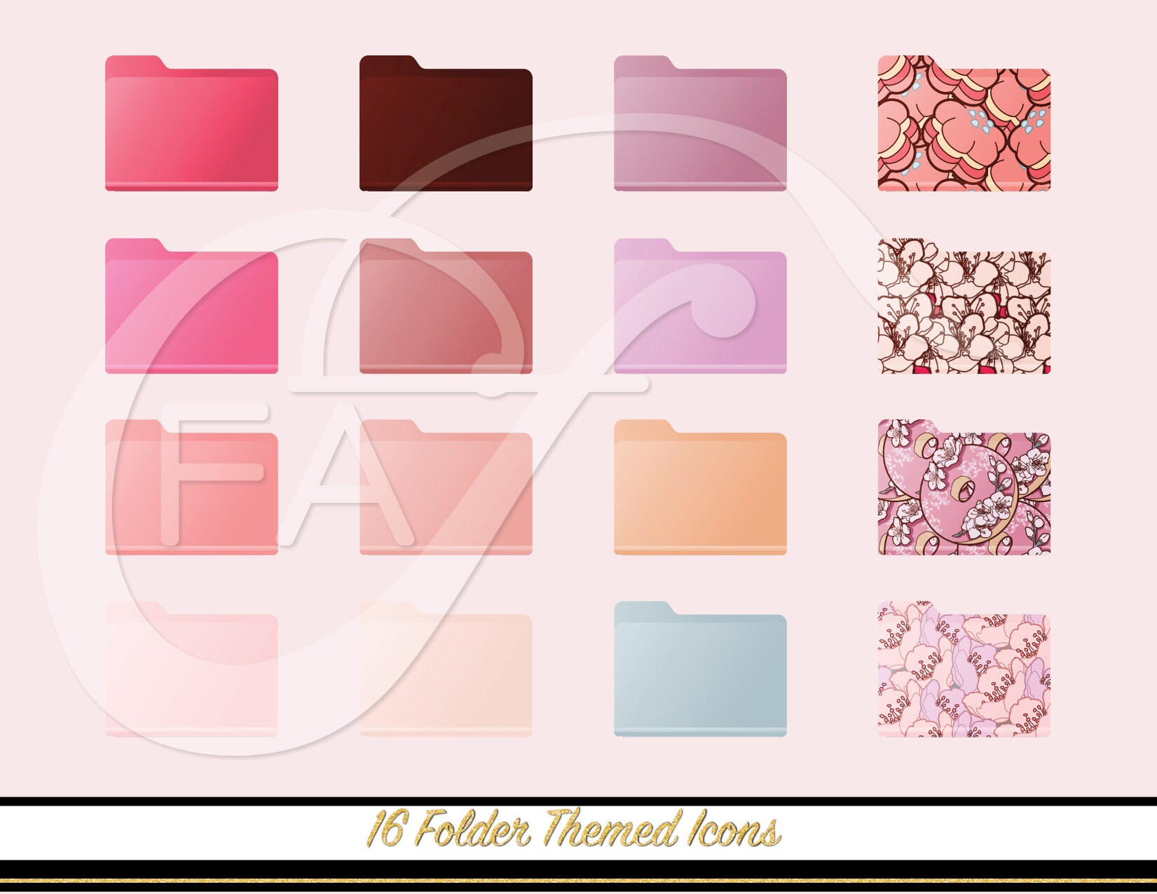 SAKURA DESKTOP WALLPAPER Organizer- Folder Icons- Kawaii Sakura- Cherry ...