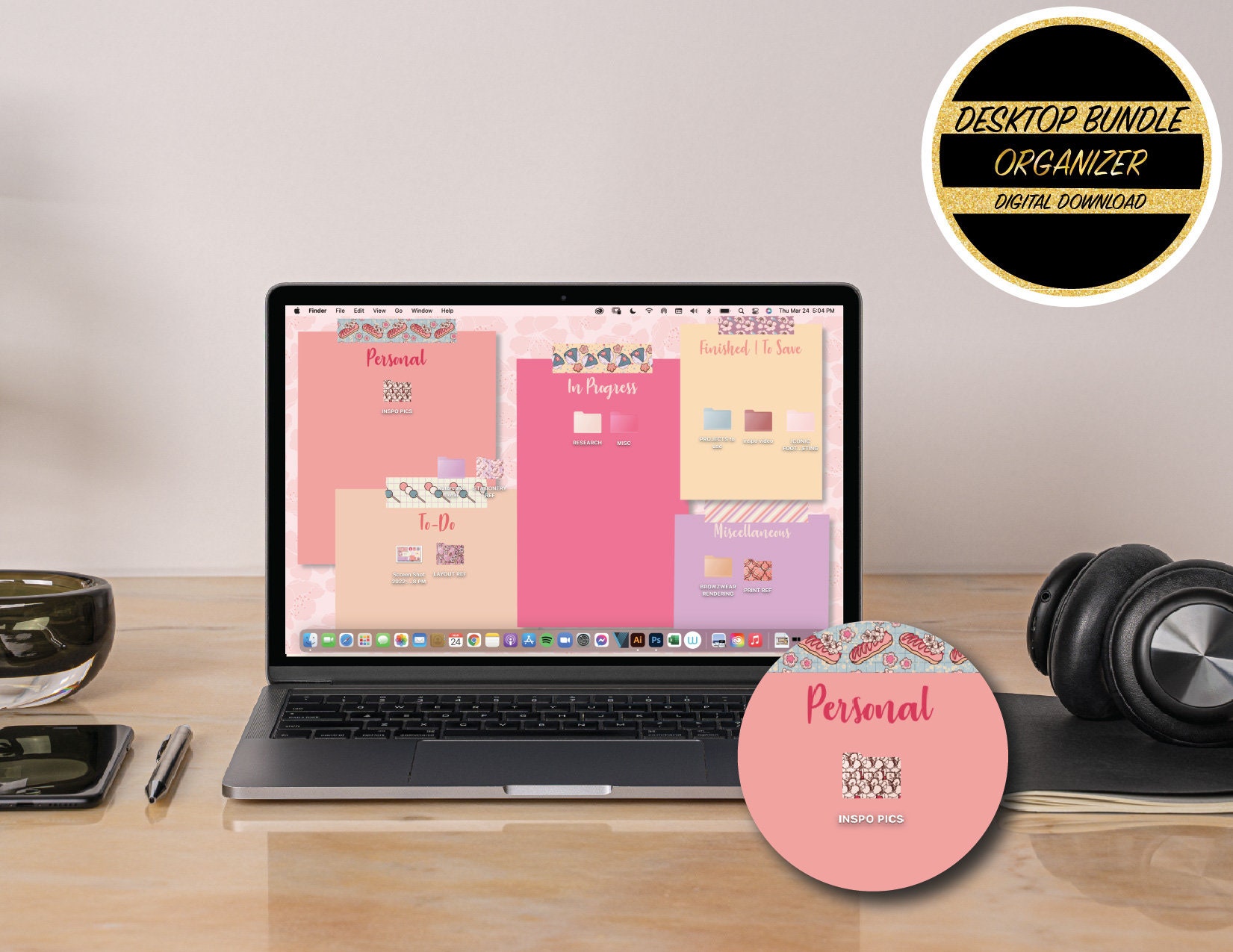SAKURA DESKTOP WALLPAPER Organizer- Folder Icons- Kawaii Sakura- Cherry ...