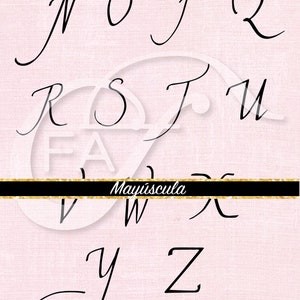 HANDWRITTEN SPANISH CALLIGRAPHY- Collection Png- Italic Digital ...