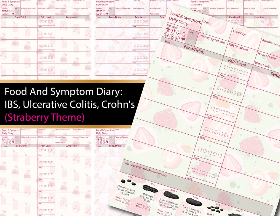 Food & Symptom Diary- IBS- COLITIS- CROHNS- Pdf Download- Goodnotes ...