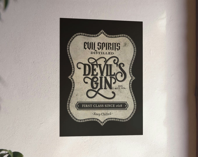 Devils Gin Cider, Spooky Spirits Drinks, Poster, Evil Spirits ...