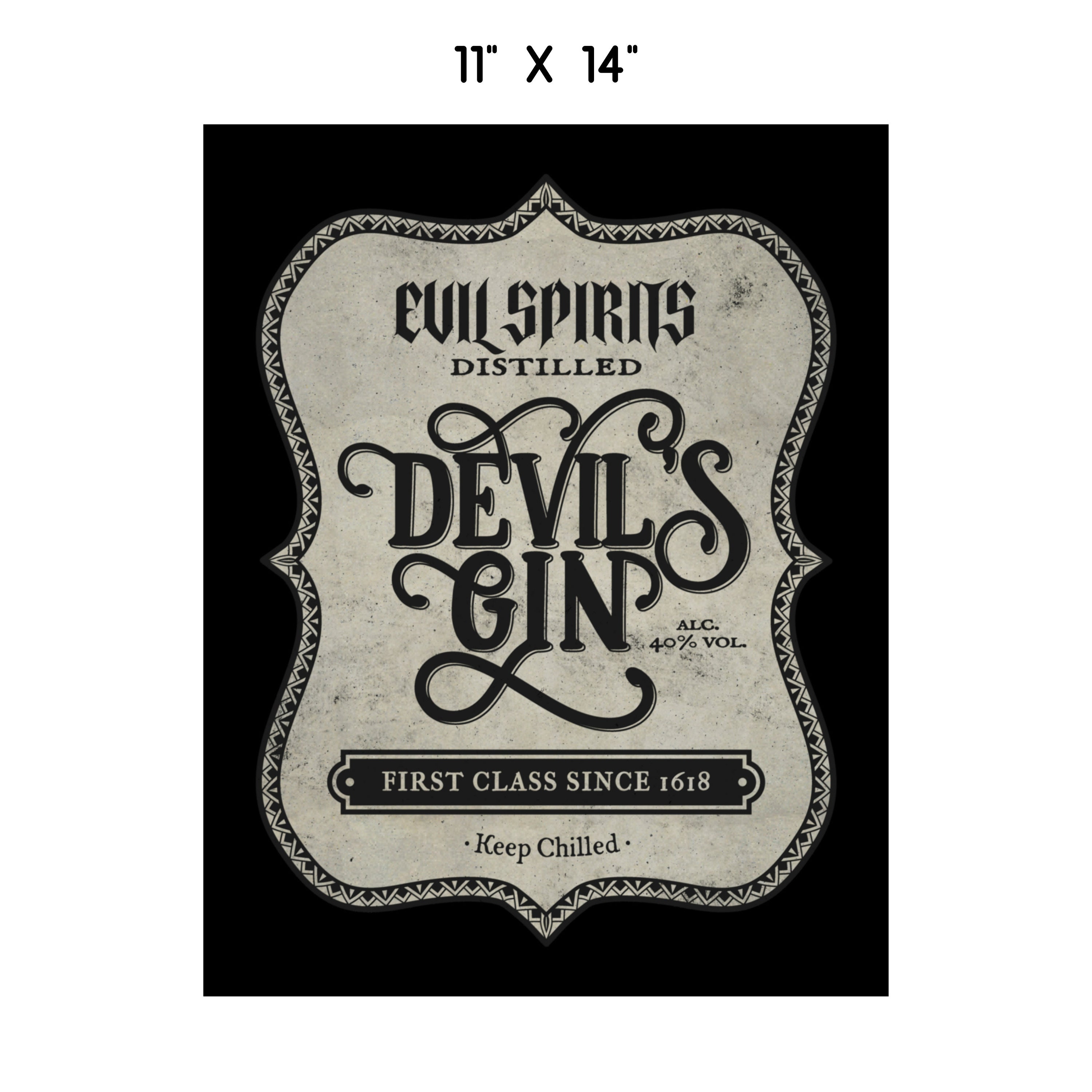 Devils Gin Cider, Spooky Spirits Drinks, Poster, Evil Spirits ...