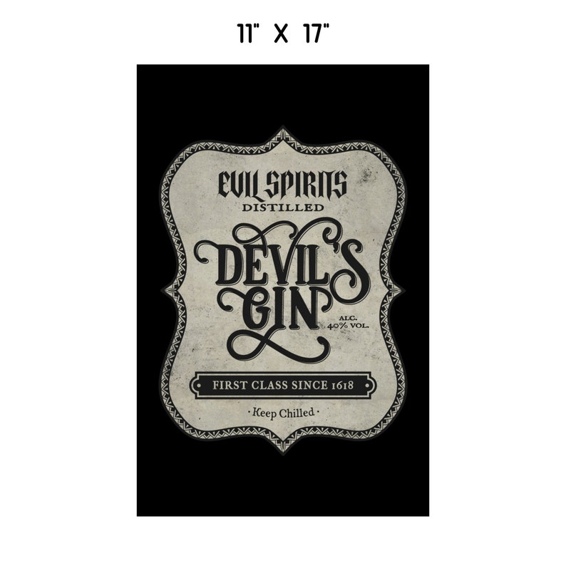 Devils Gin Cider, Spooky Spirits Drinks, Poster, Evil Spirits ...