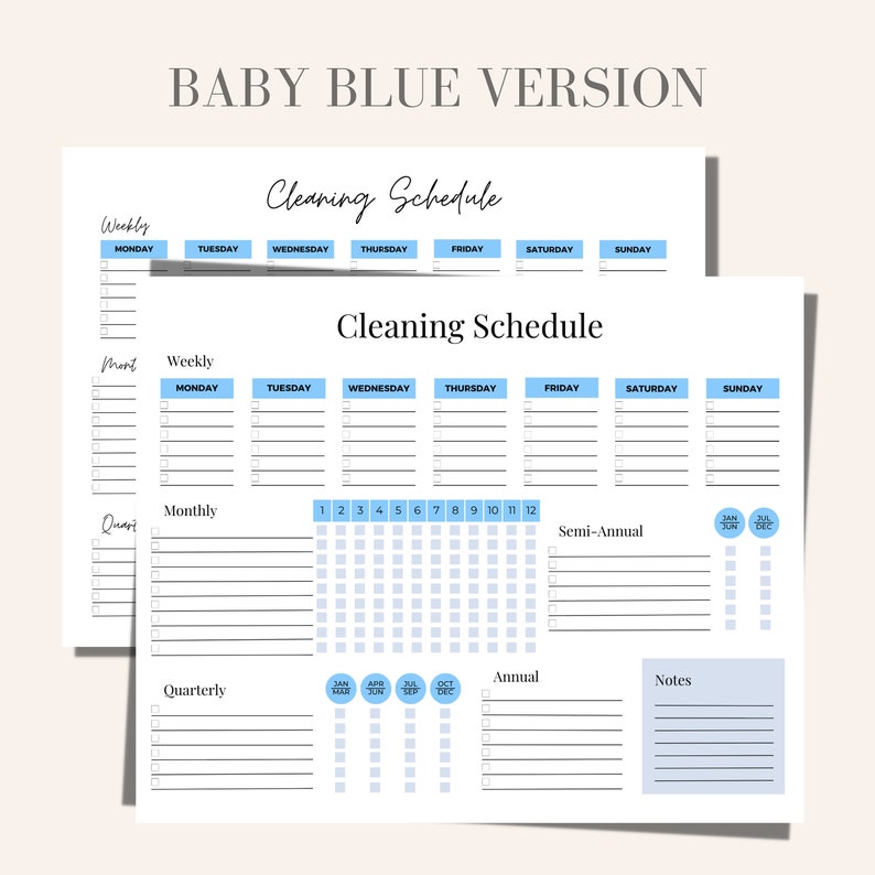 Ultimate Cleaning Schedule List Fillable PDF Printable Cleaning ...