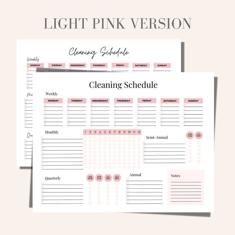 Ultimate Cleaning Schedule List Fillable PDF Printable Cleaning ...