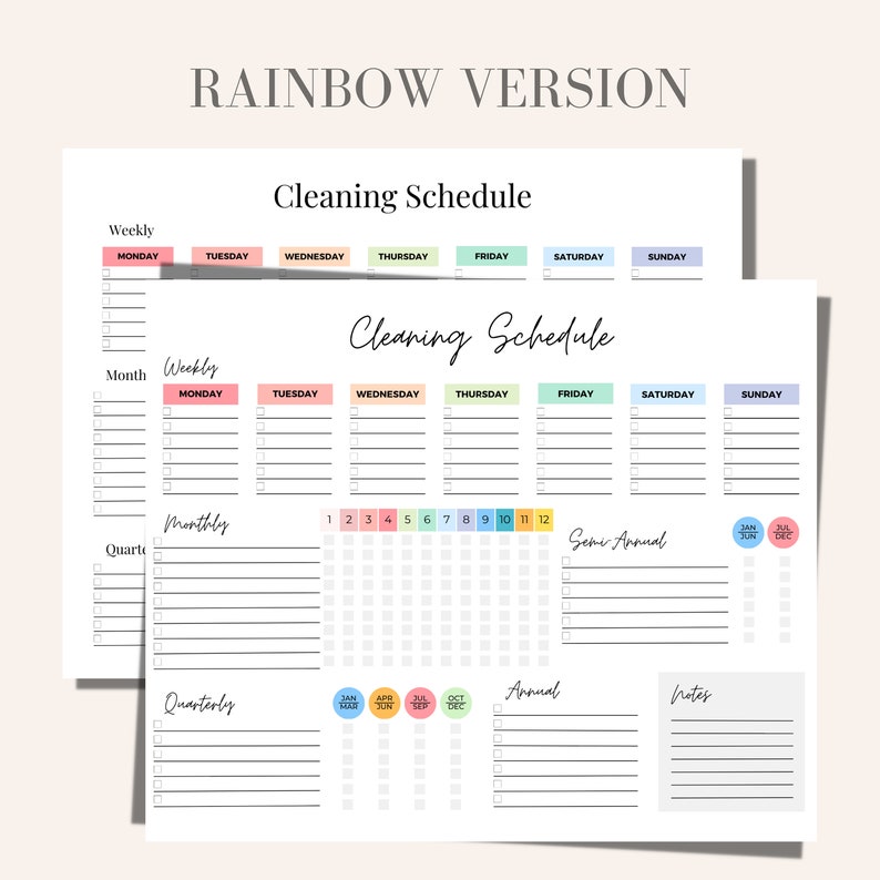 Ultimate Cleaning Schedule List Fillable PDF Printable Cleaning ...