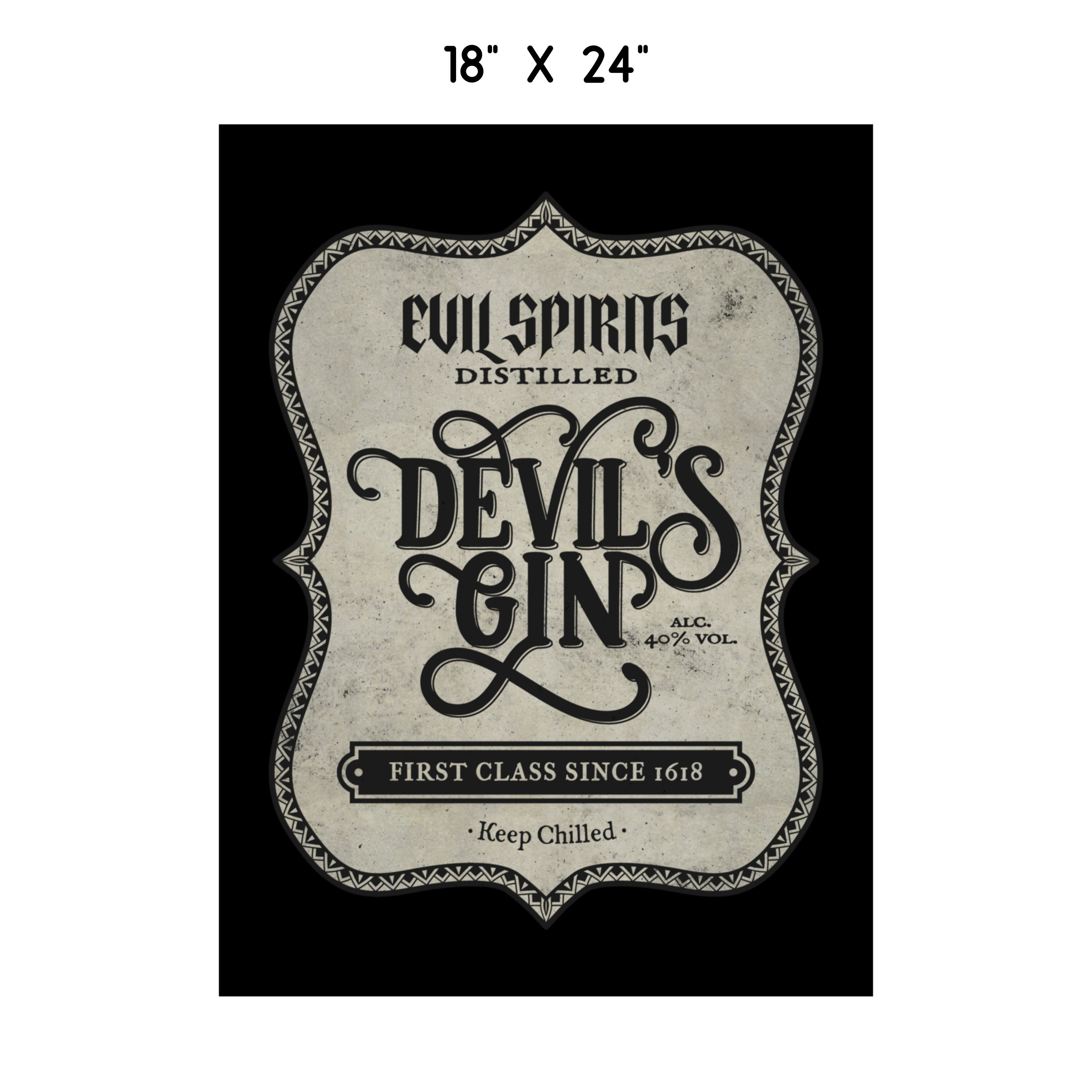 Devils Gin Cider, Spooky Spirits Drinks, Poster, Evil Spirits ...