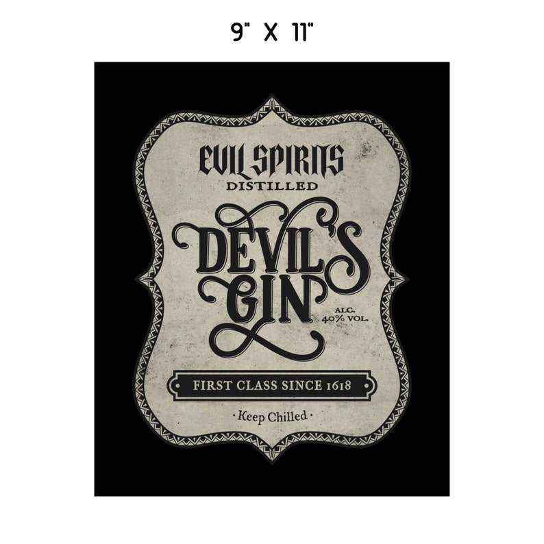 Devils Gin Cider, Spooky Spirits Drinks, Poster, Evil Spirits ...