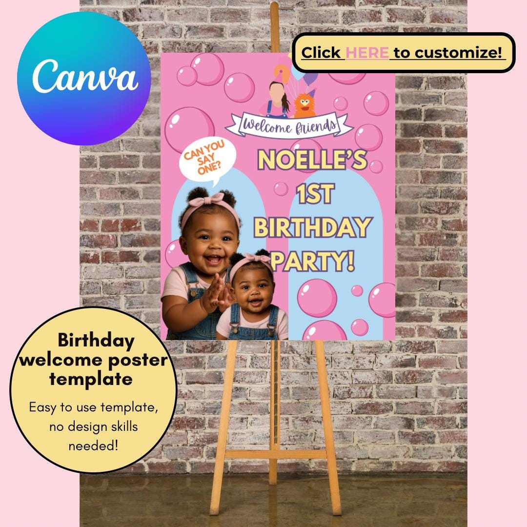 Editable Ms. Rachel Birthday Welcome Sign – Birthday Party Printable ...