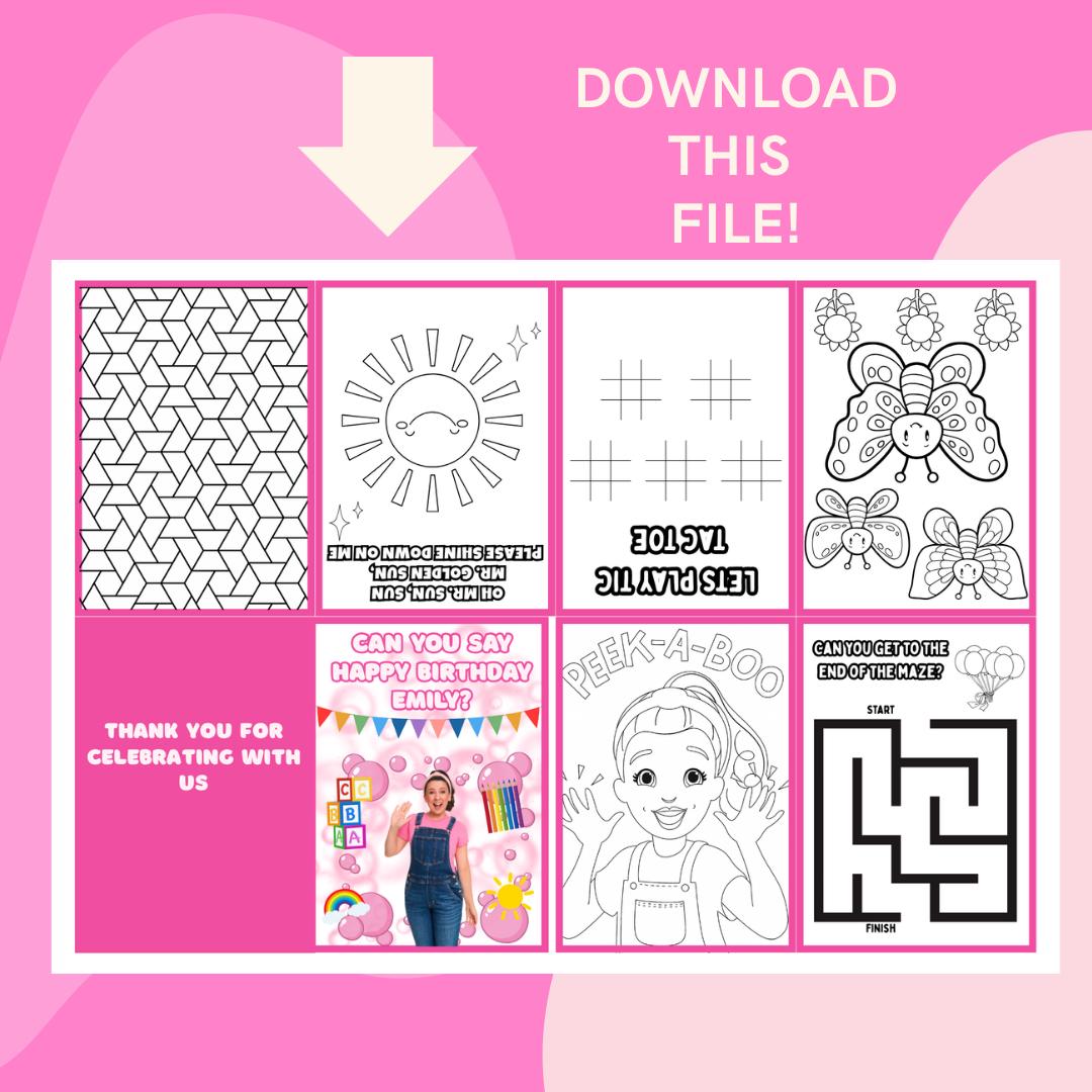 Editable Mini Ms. Rachel Coloring Book – Fun Party Activity Printable ...