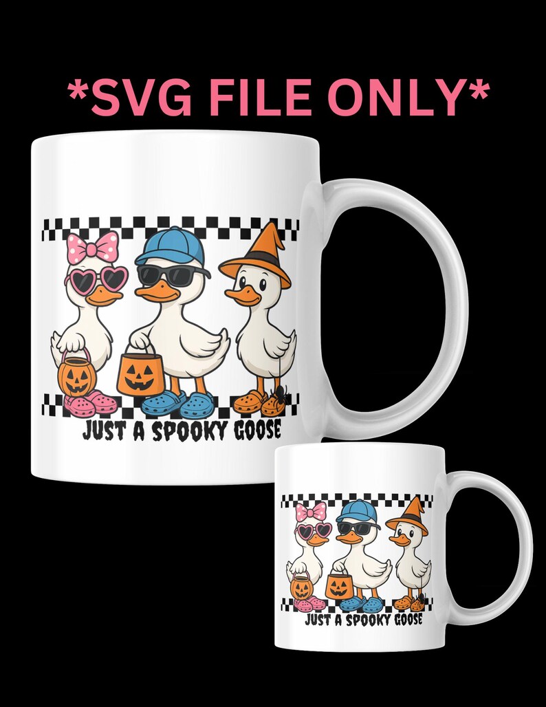 Halloween Duck Trio SVG | Cute Goose Clipart With Crocs | Pink, Blue ...