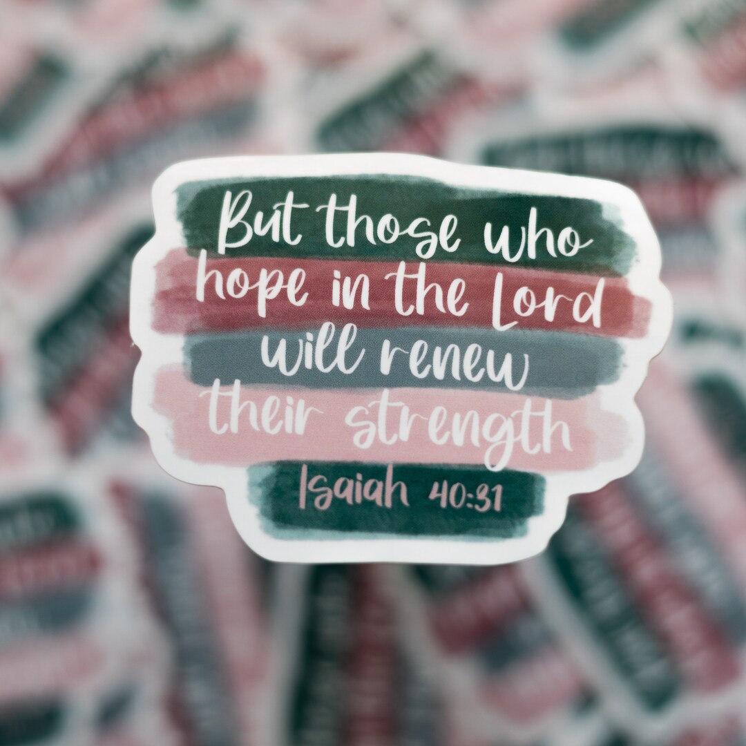 Isaiah Bible Verse Sticker, Laptop Sticker, Water Bottle Sticker, 3 ...