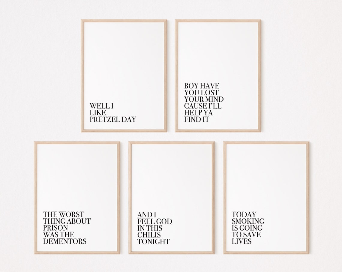 Set of 10 Printable the Office Quotes, the Office Wall Art, Lettering ...