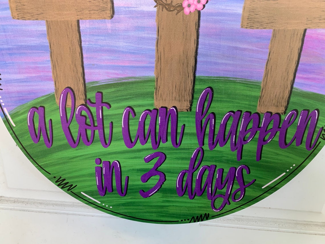 3 Days Easter Door Hanger - Etsy