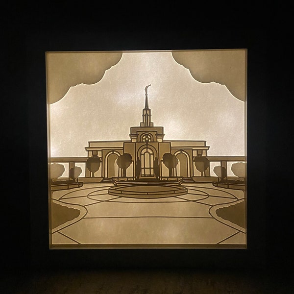 Lds Temple Shadow Box - Etsy