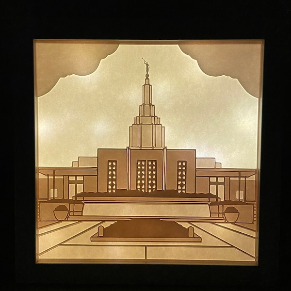 Lds Temple Shadow Box - Etsy