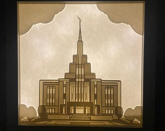 Lds Temple Shadow Box - Etsy
