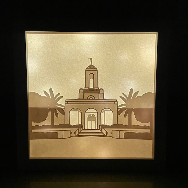 Lds Temple Shadow Box - Etsy