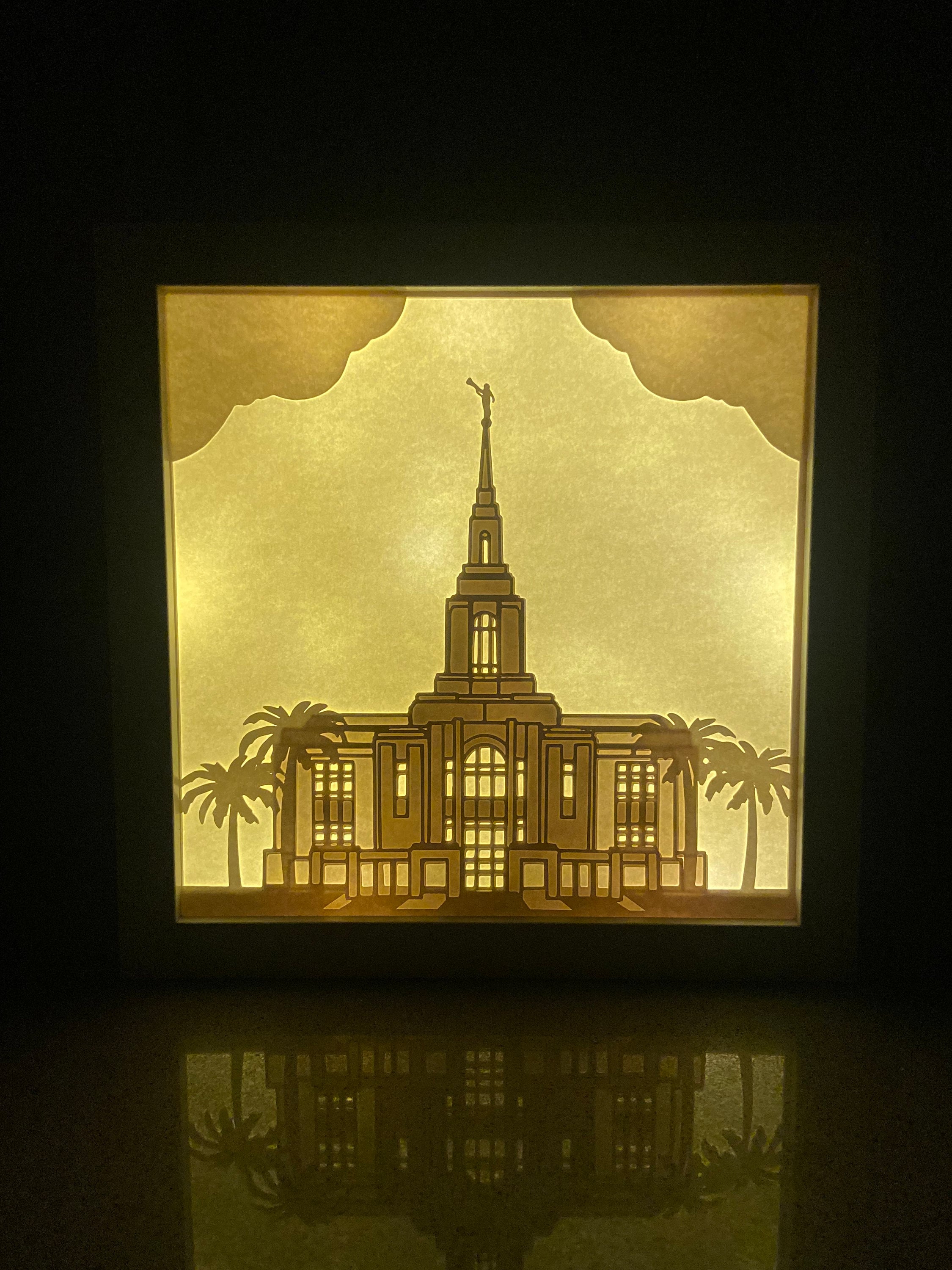 Red Cliffs Utah Temple LDS Utah Temple Shadow Box Luminary - Etsy