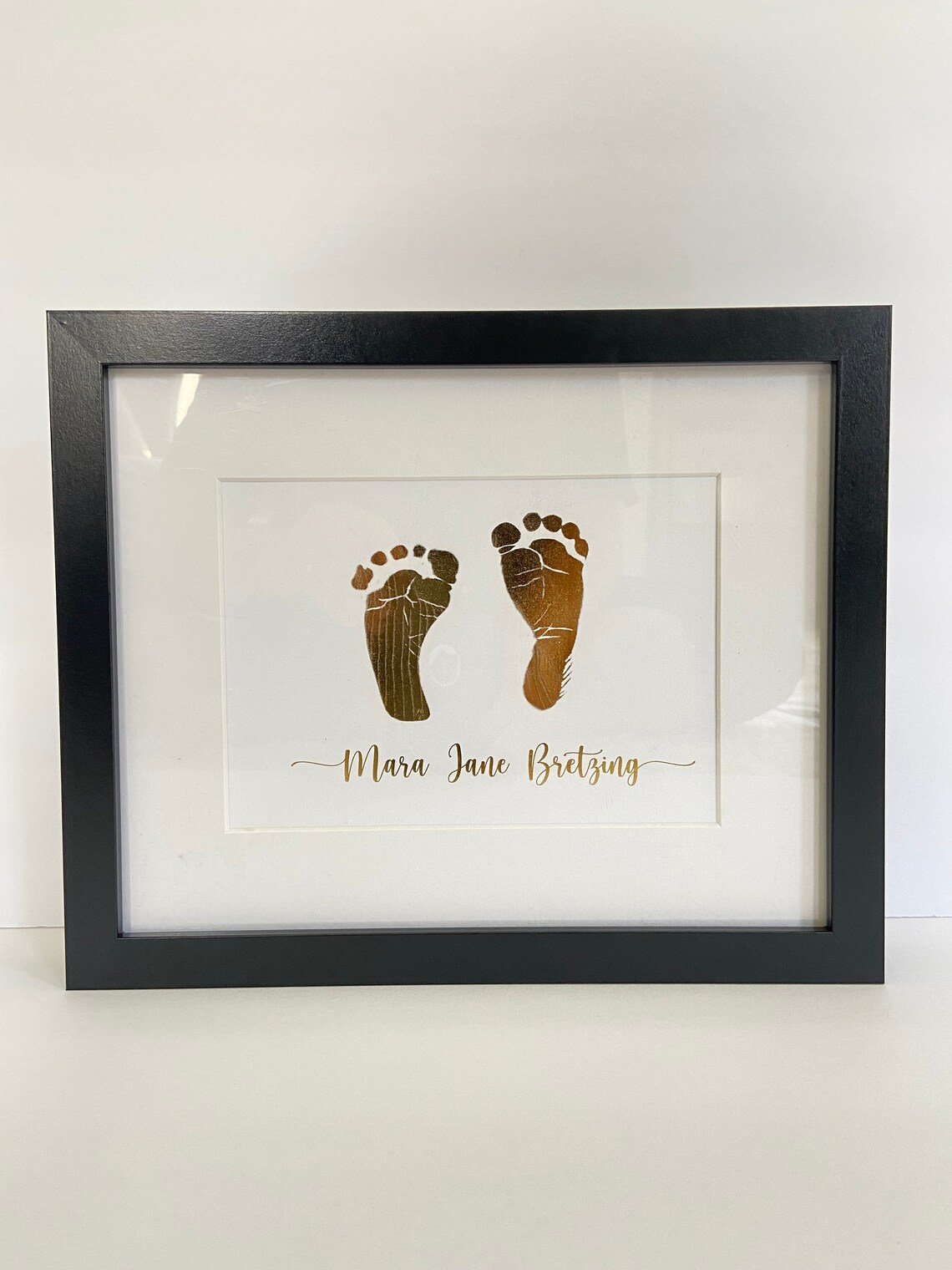 Gold Foil Footprint or Handprint , Mother's Day Gift, Baby Gift ...