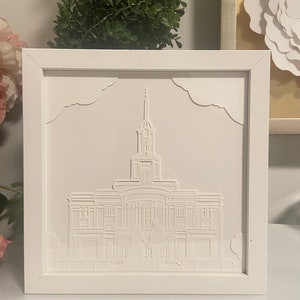 Custom Lighted LDS TEMPLE ART Shadow Box Luminary Wedding | Etsy