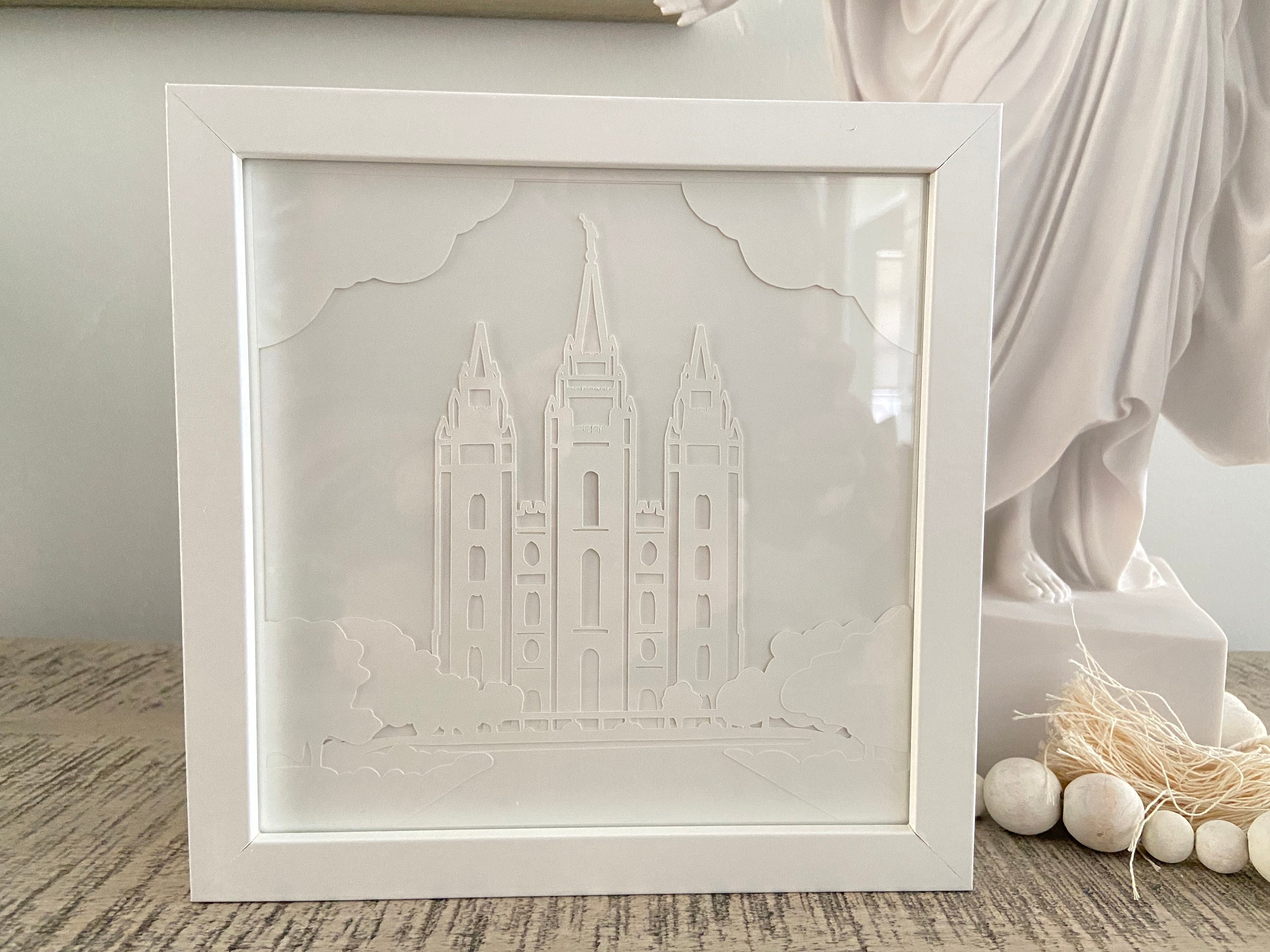 Salt Lake Temple , Temple Square Shadow Box LDS Temple Shadow Box ...