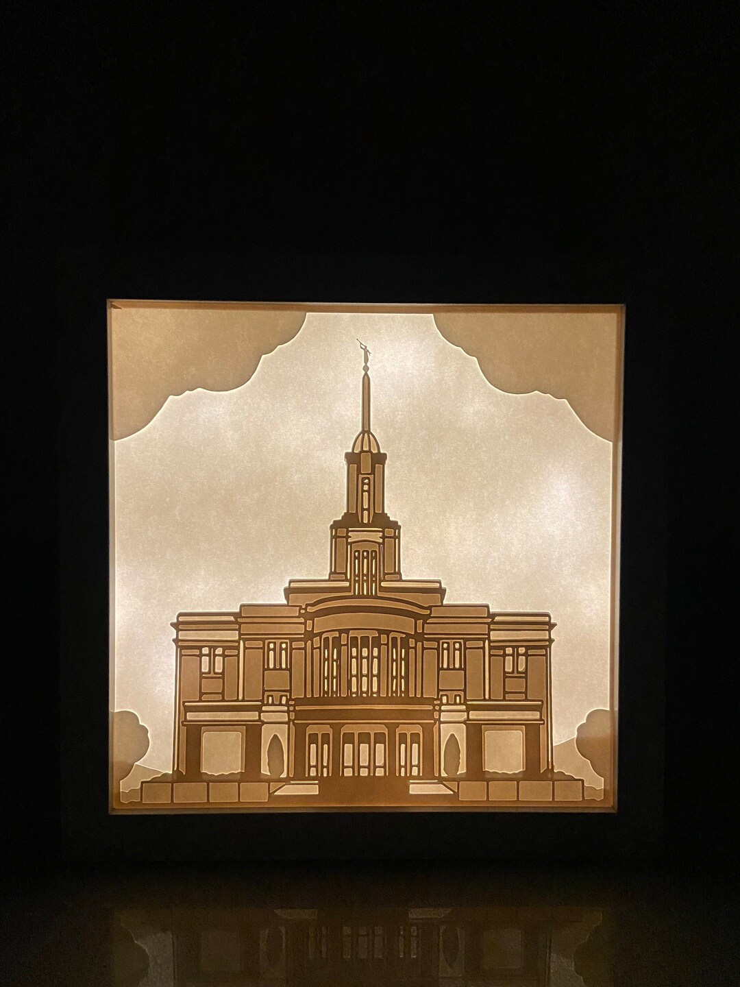 Payson Temple , LDS Payson Utah Temple Shadow Box Luminary - Wedding ...