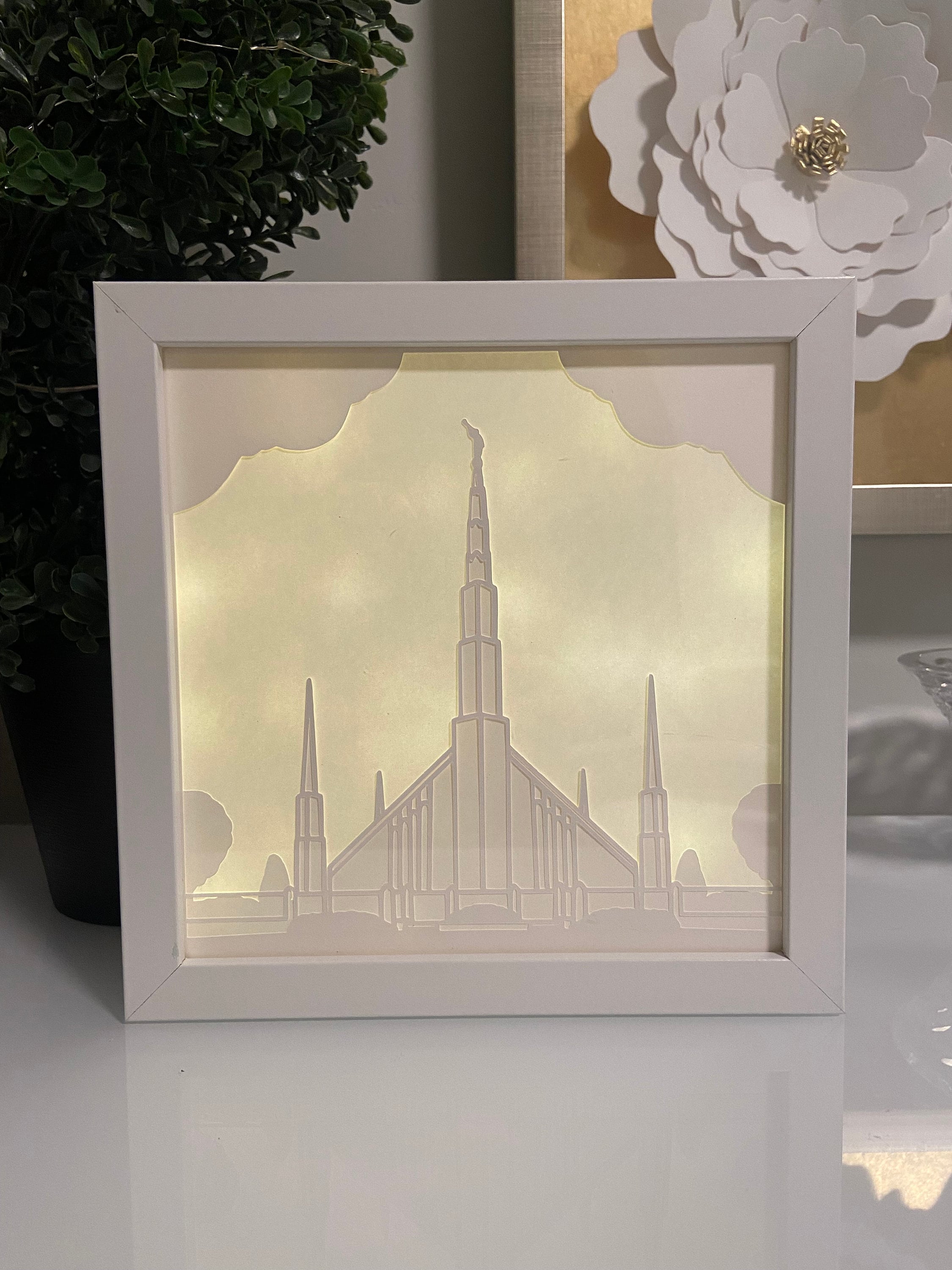 Boise Idaho Temple Lighted Idaho Temple LDS Temple Shadow Box - Etsy