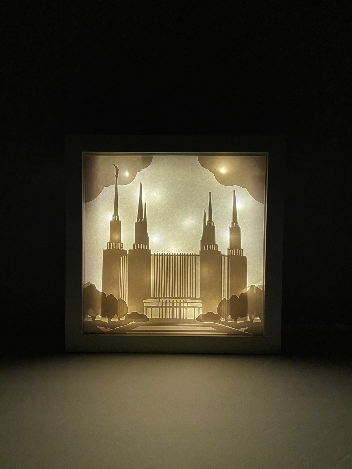Washington D.C. Temple , Washington Shadow Box LDS Temple Shadow Box ...