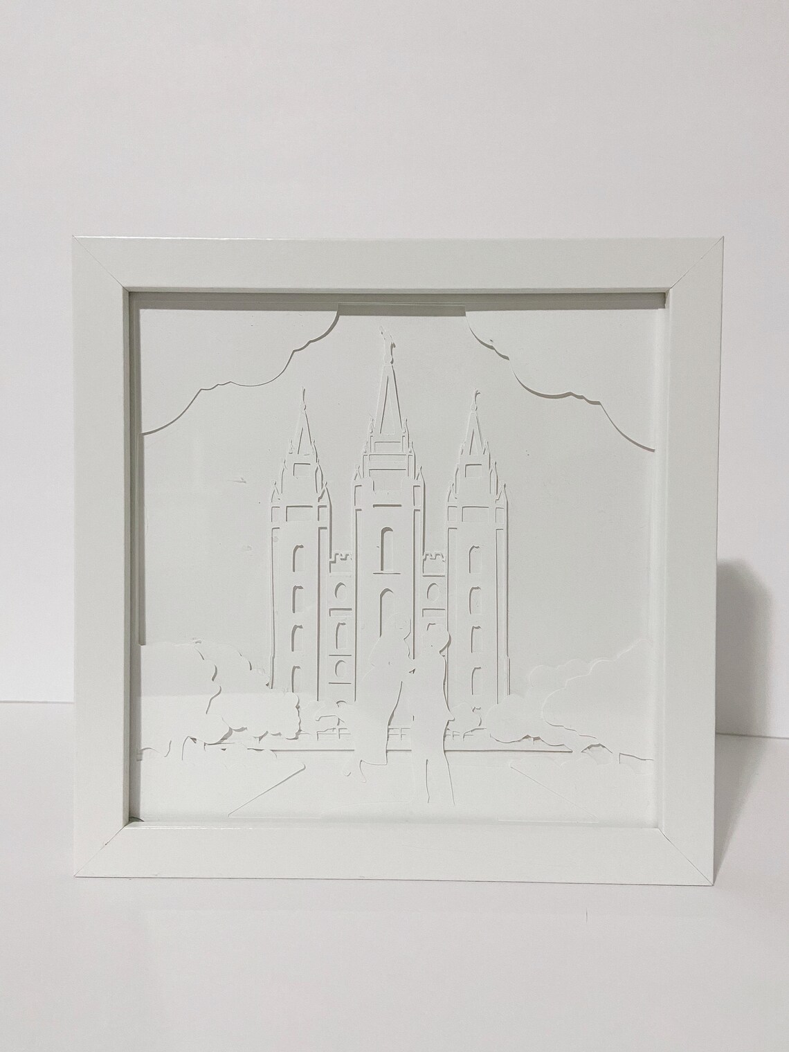 Salt Lake Temple Temple Square Shadow Box LDS Temple Shadow | Etsy