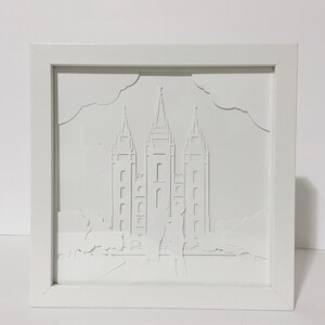 Salt Lake Temple Temple Square Shadow Box LDS Temple Shadow | Etsy