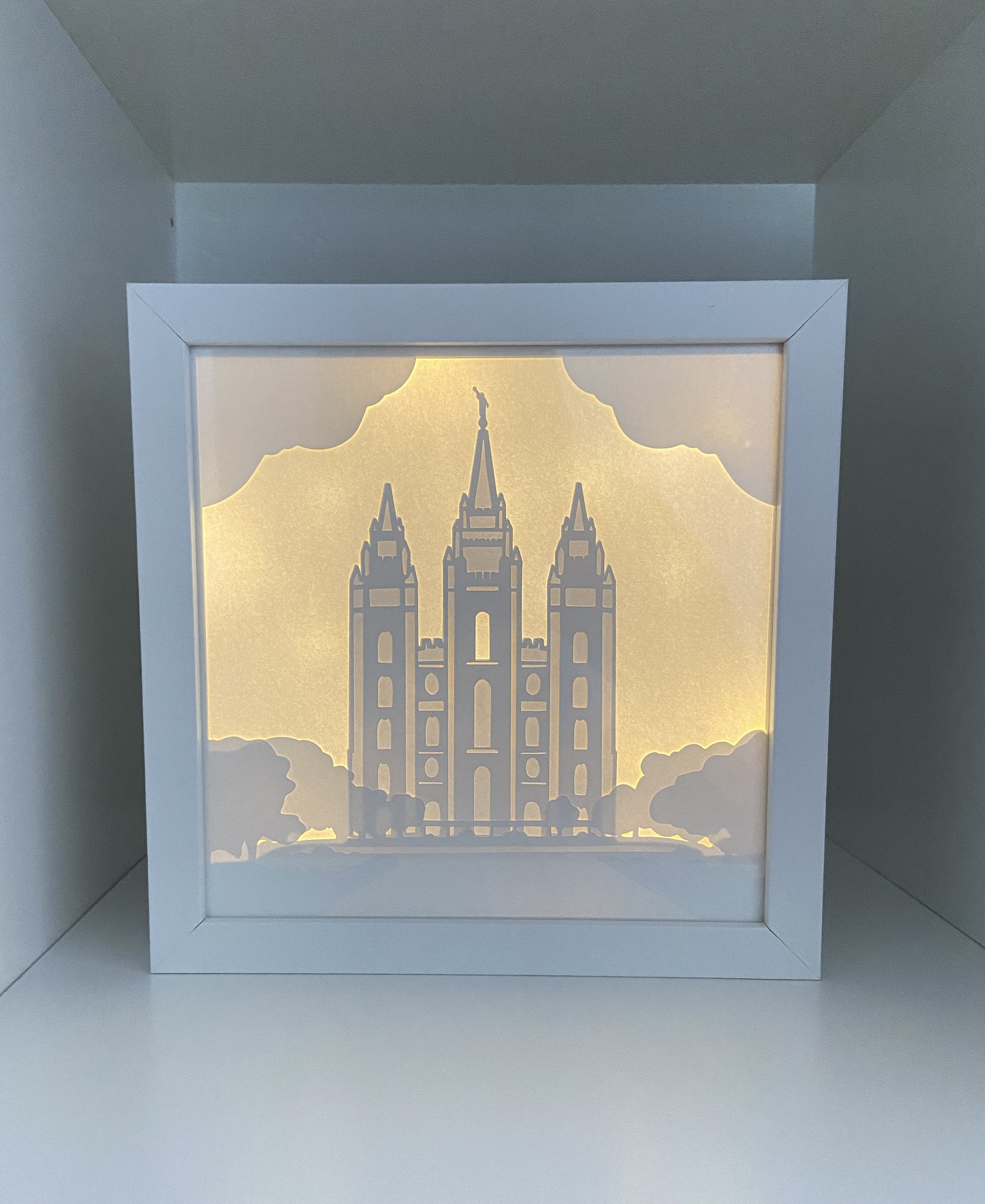 Salt Lake Temple , Temple Square Shadow Box LDS Temple Shadow Box ...