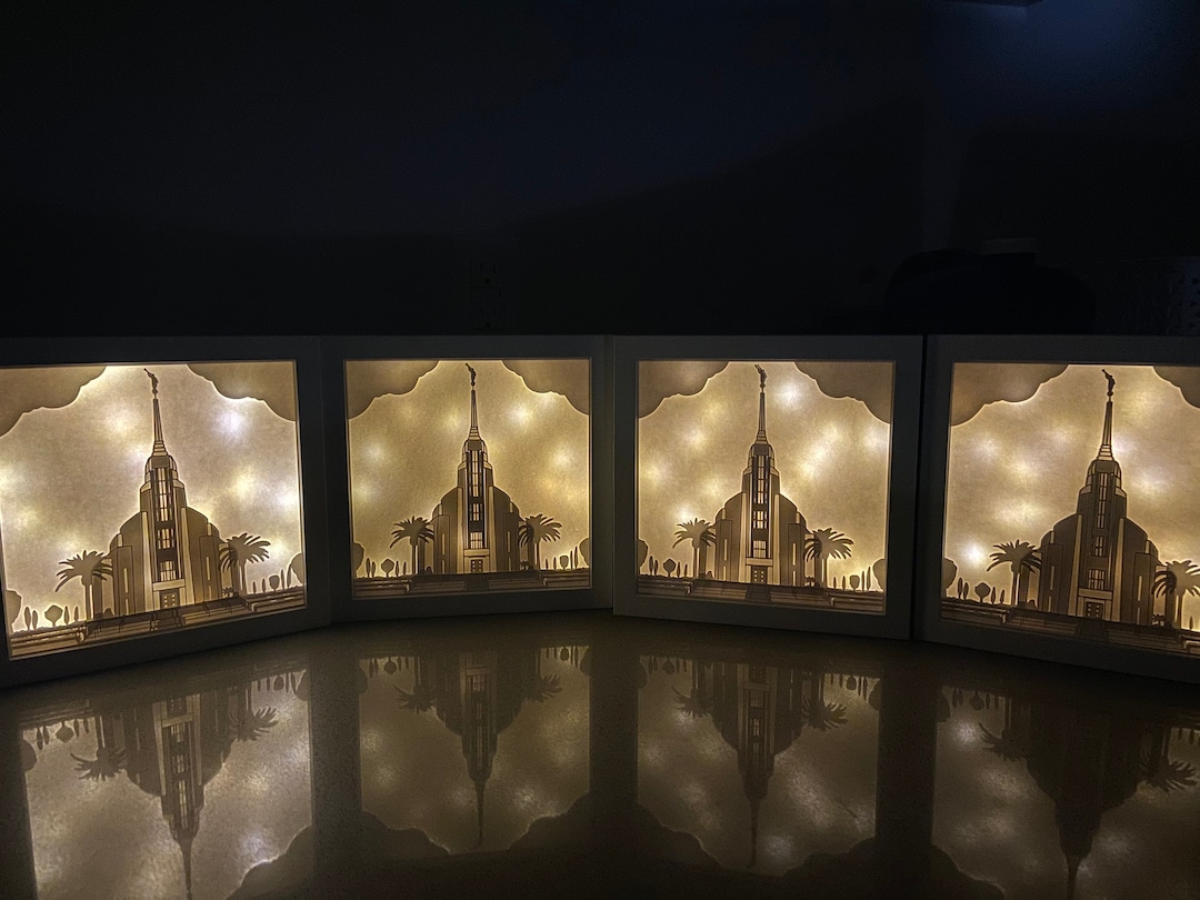 Rome Italy Temple Church of Jesus Christ LDS Temple Shadow Box Luminary ...