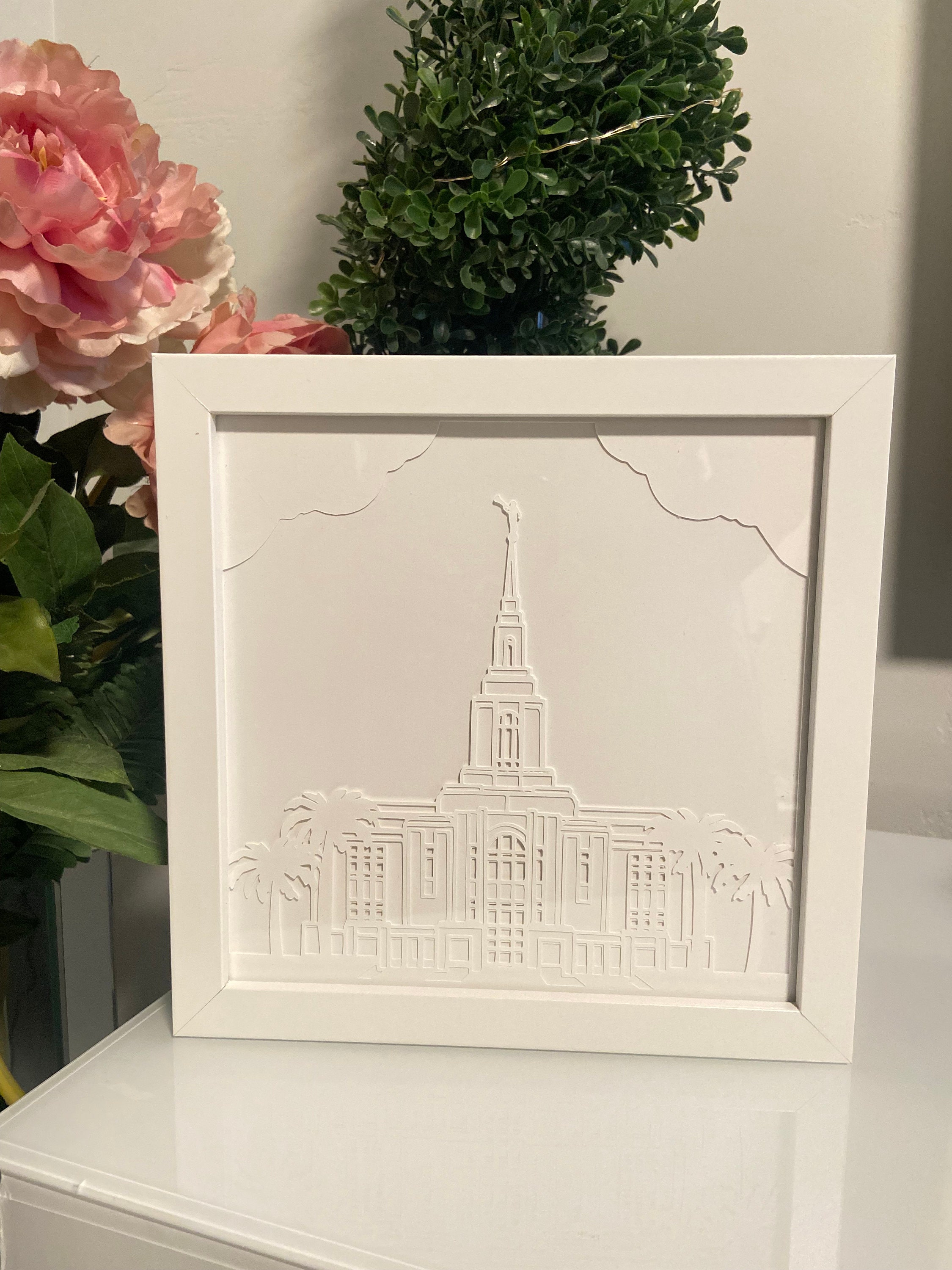 Red Cliffs Utah Temple LDS Utah Temple Shadow Box Luminary - Etsy