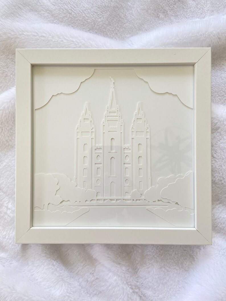 Salt Lake Temple , Temple Square Shadow Box LDS Temple Shadow Box ...