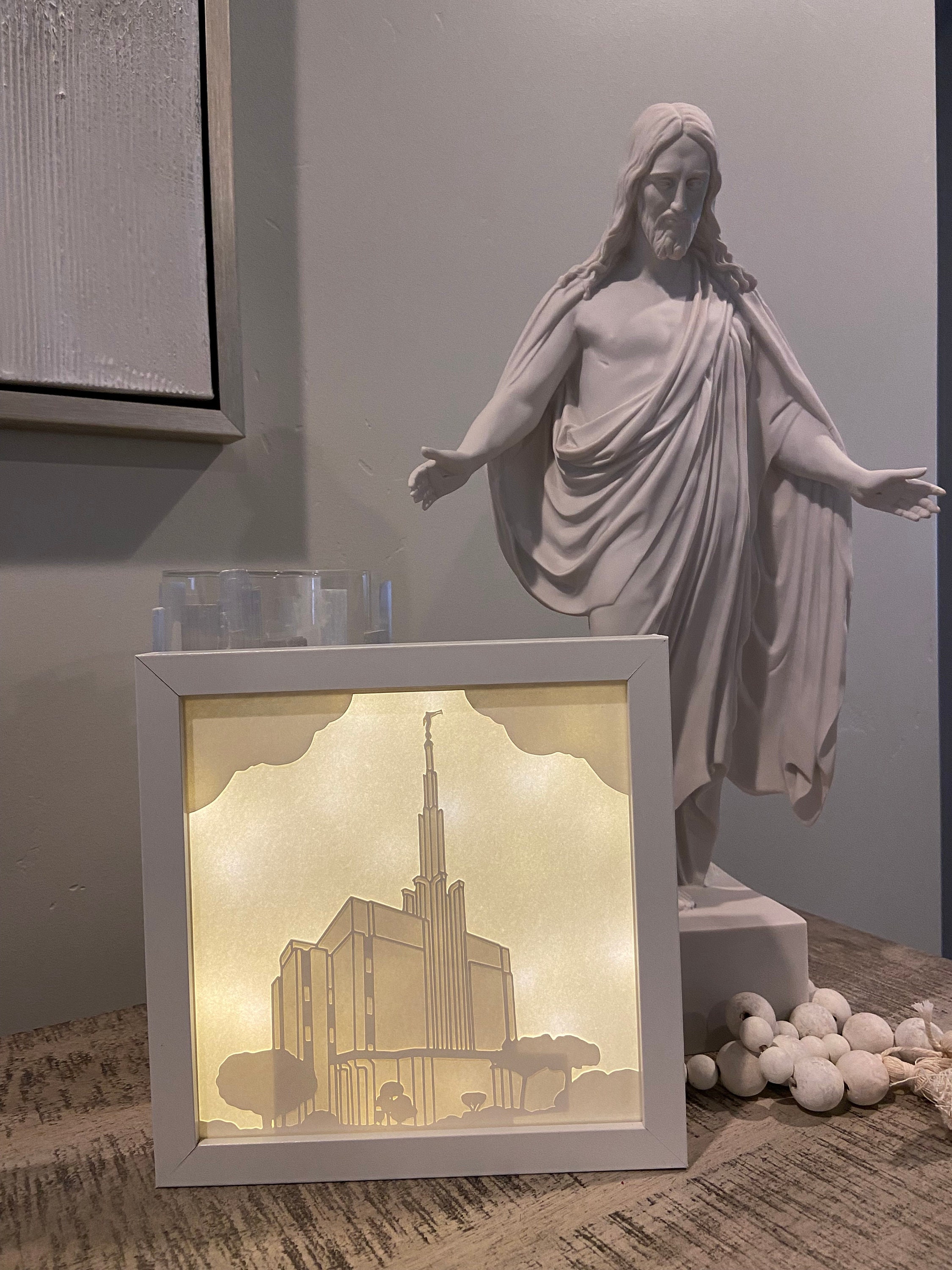 Tokyo Japan Temple Shadow Box LDS Temple Shadow Box Luminary - Wedding ...
