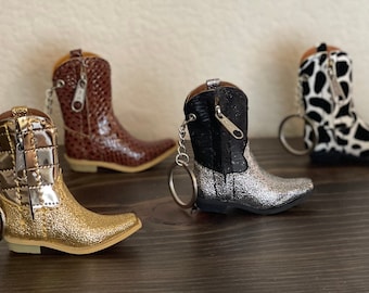 Cowboy Boot Keychain, Cowboy Boot Key Chain, Cowboy Boot Key Ring, Boot ...