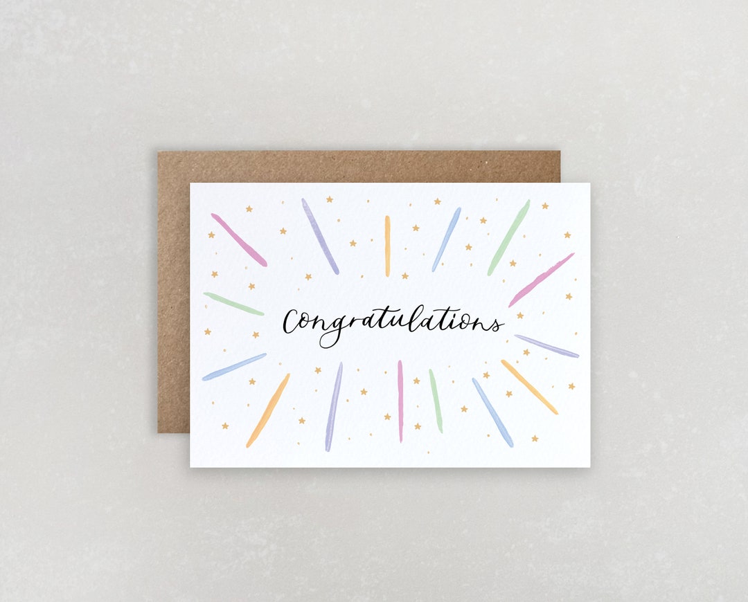 Congratulations Card Well Done Celebration Card New Job - Etsy