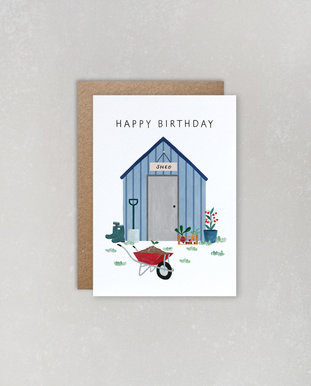Happy Birthday Shed Card | Birthday Card for Him | Gardening Birthday ...