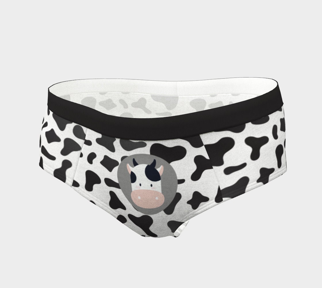 Moo Moo Cow Cheeky Hipster Panties for Women, Xs-xl/custom Sizes Womens ...