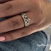 The Quinn. Sterling Silver 925 Queen Crown Ring - Etsy